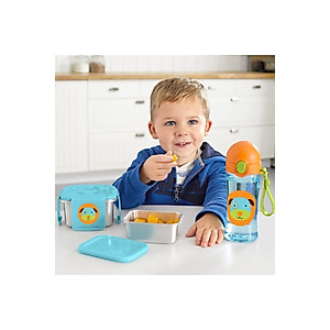Skip Hop Toddler Stainless Steel Lunch Box Kit, Zoo, Dog