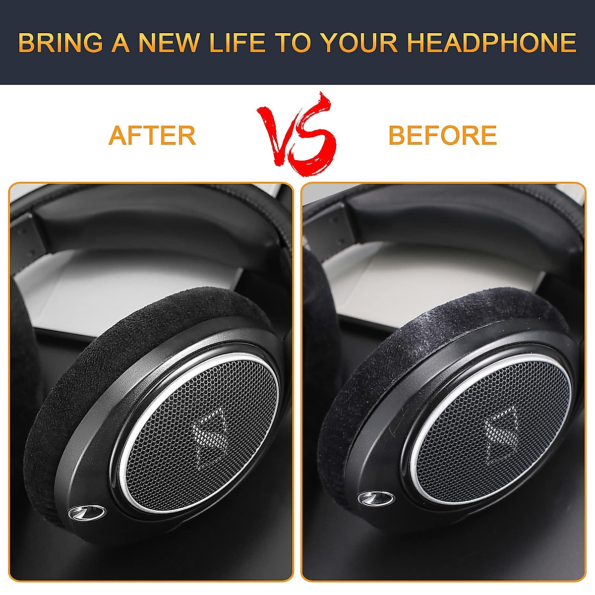 Gvoears HD598 Ear Pads Cushions for Sennheiser HD598 HD598 Cs HD598SE HD 598 SR HD518 HD558 HD595 HD599 HD569 HD579 HD560s Headphones Earpads,Headset Ear Cushions Earmuffs Comfort Black Dense Velvet