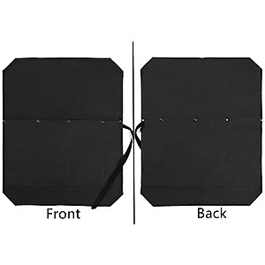 Chef's Knife Roll Bag With 4 Slots, Knife Roll Heavy Duty 16oz Waxed Canvas Knife Case Professional Anti Cutting Fabric Inside