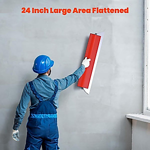 24-Inch Skimming Blade, TOOVEM Drywall Tools Aluminum Housings, Stainless Steel Skim Coating Blade Knockdown Texture Knife, Precision 0.35mm Ergonomic Aluminum Blade Profile for Drywall Repair