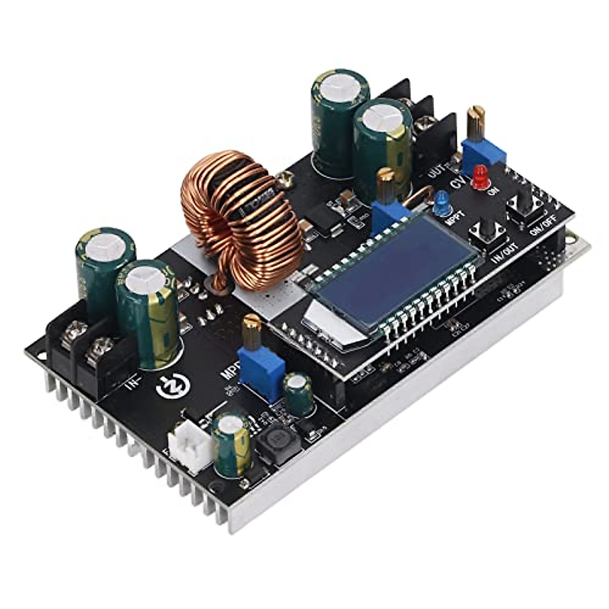 Buck Boost Power Supply Module 300W 20A Real Time Control Better Display MPPT Module for Solar Charging, Lithium Battery Charging, Regulated Power Supply