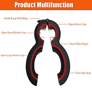 2Pcs Openers, 6 In Can Opener Simple Multifunctional Beer Bottle Opener Kitchen Handheld Gadgets, Beer Opening Tool, Easy to Use for, Elderly, Weak Hands and Seniors with Arthritis