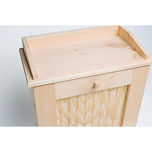 Country Barn Single Tilt-Out Single Trash Cabinet: Efficient and Stylish Trash Cabinet Crafted from Unfinished Pine Wood, is Designed to Hold one13-gallon, Ideal Garbage Can Cabinet