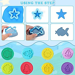 Oun Nana Playdough Tools 37 PCS Play Dough Tools Set for Kids, Playdough Accessories Various Shape Animal Molds, Playdough Cutters and Rollers(Random Color)