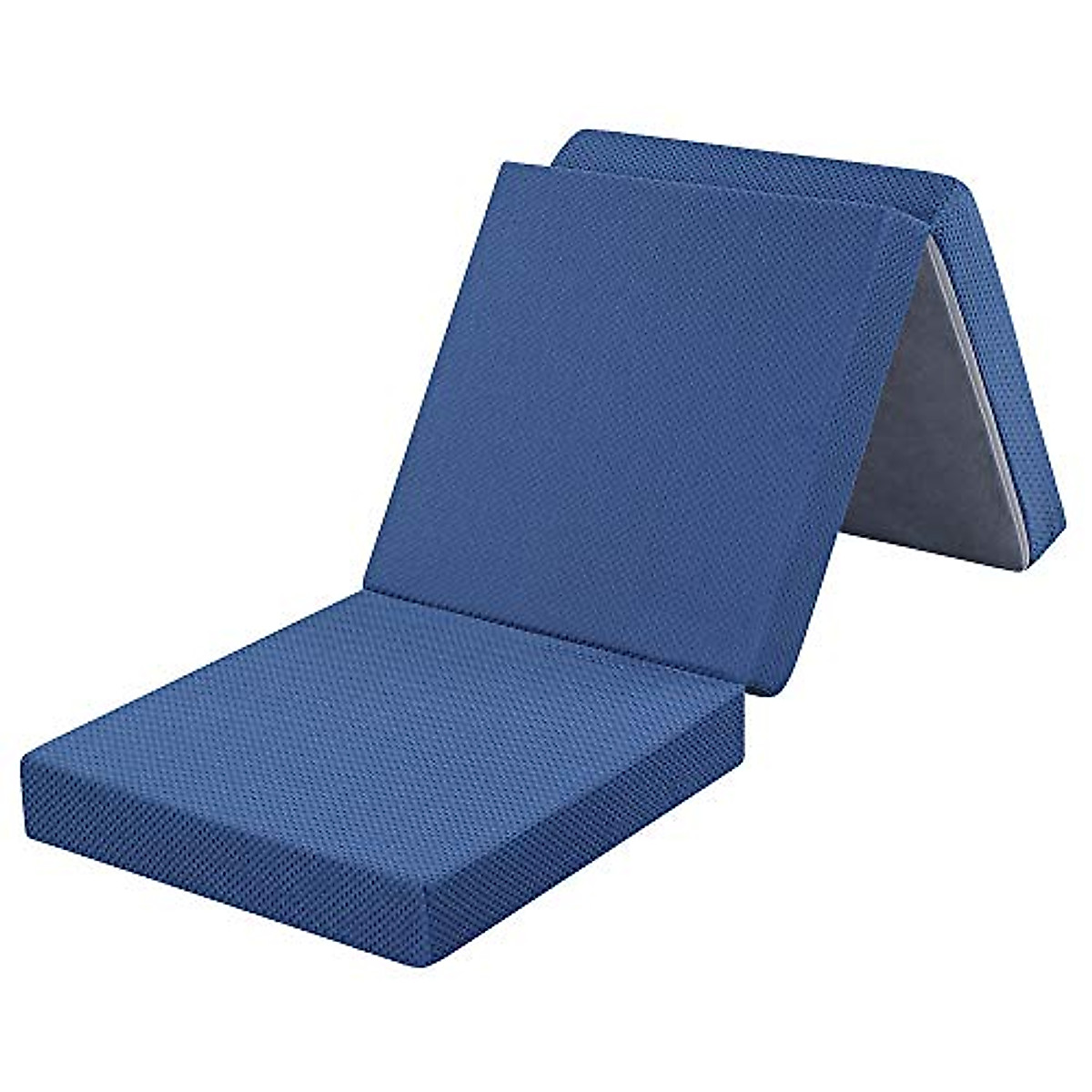 Olee Sleep Tri-Folding Memory Foam Topper, 4 inch, Blue