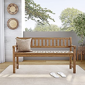 Linon Justice Catalan Bench, Teak
