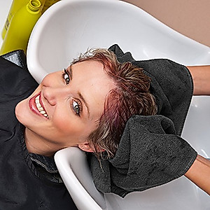 Arkwright Bleach Safe Sr. Salon Towels - (Pack of 12) 100% Ring Spun Cotton Super Soft, Lightweight, Quick Dry, Absorbent Hand Towel for Hotel, Spa, Cosmetology, 16 x 28 in, Charcoal