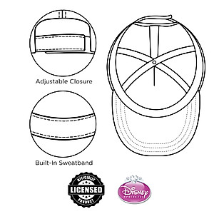 Disney girls Disney Toddler Hat for Girlâ€™s Ages 2-4 and 4-7, Princess Kids Baseball Cap, Pink/Silver, 4-7 Years US