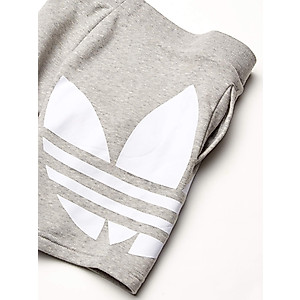 adidas Originals Boys' Big Trefoil Shorts, Medium Grey Heather/White, X-Large