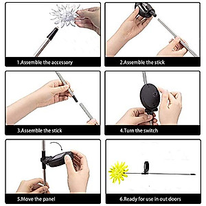 2PCS Waterproof Outdoor Solar Garden Stake Lights with Vivid Figurine –Sun Flower LED Garden Landscape Lawn Lamp for Flower Beds Backyards Decoration