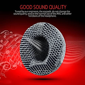 Professional Beats Headphones Replacement Earpads, Ftis Beats Solo 3 Wireless, Beats Solo 2, Grey Pattern Fabric and Memory Foam, by Krone Kalpasmos