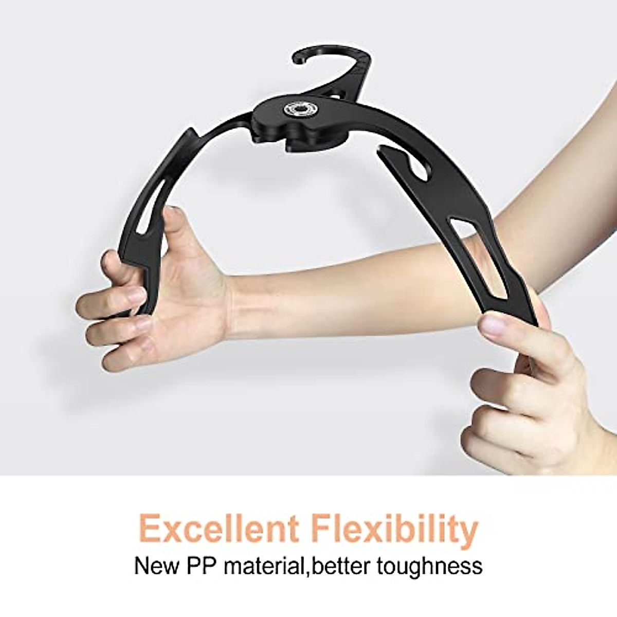 NICEDACK Premium Travel Hangers 6 Pack Portable Folding Clothes Hangers - Super Bearing Collapsible Hanger Foldable Clothes Drying Rack for Travel, Indoor and Outdoor Use (6 Pack 3Black/3White)