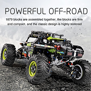 Mould King 18002 RC Climbing Car Building Kits for Boys, 1879 Pieces MOC Building Blocks 4X4 Off-Road Truck Model Sets, Stem Remote Control Car Bricks Toys for Kids