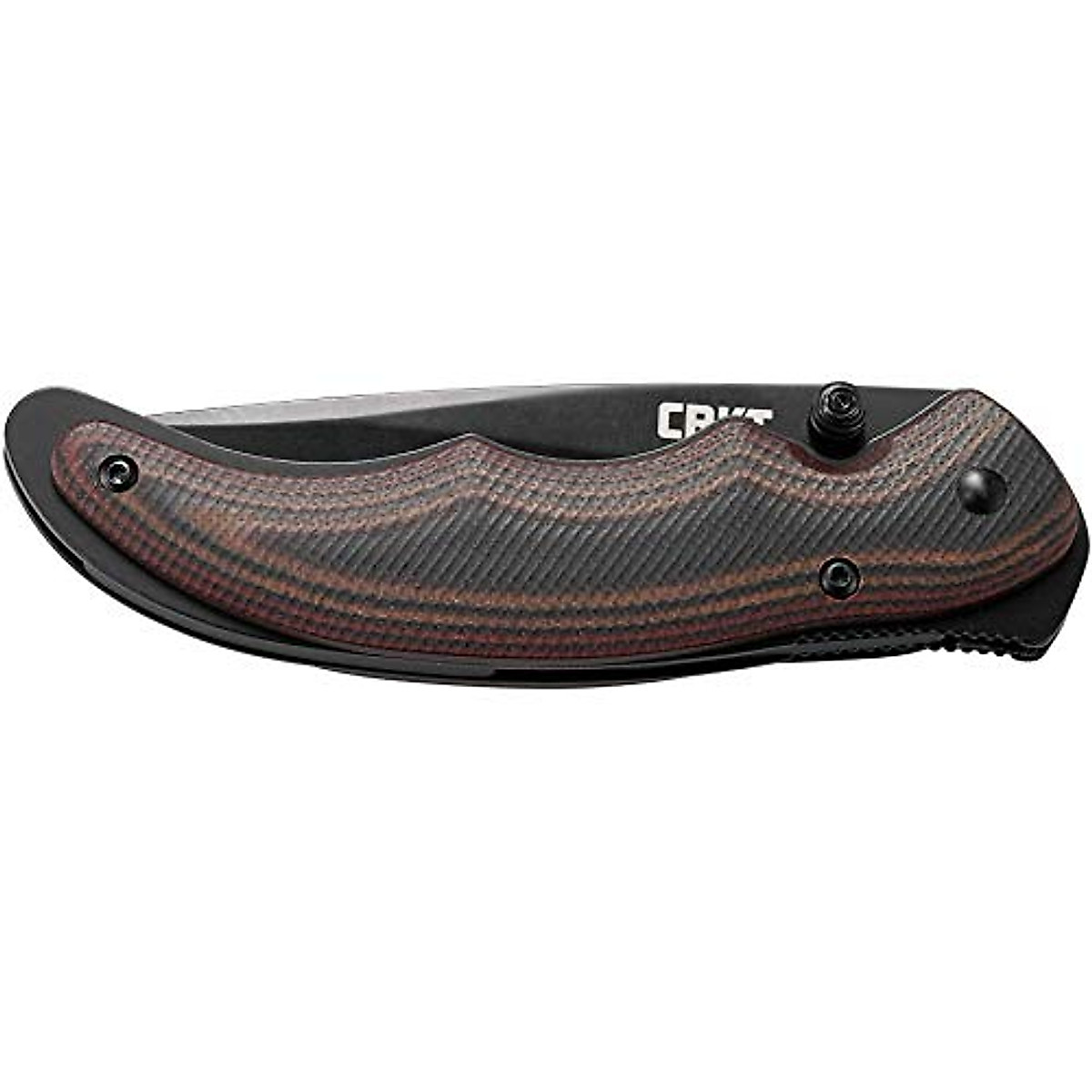 CRKT Endorser EDC Folding Pocket Knife: Assisted Opening Everyday Carry, Black Blade, Thumb Stud, Liner Lock, Two Tone G10 Handle, Pocket Clip 1105K