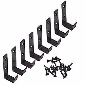 RUN Pack of 8 Black Iron Storage Hooks Coat Clothes Hangers Bunk Bed Ladder Hooks Brackets