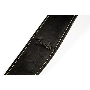 Fender Ball Glove Leather Guitar Strap, 2.5in, Black