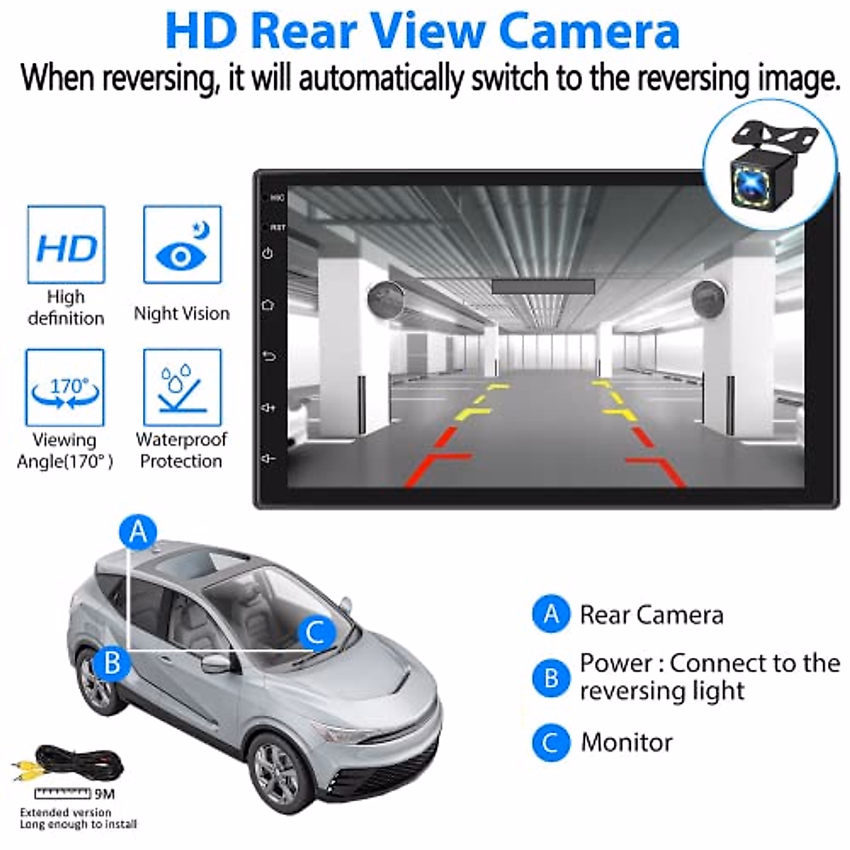 [2G+32G] Android 11 Double Din Car Stereo with Apple Carplay Android Auto, 7 Inch Touch Screen Car Radio with HiFi/BT/IPS Display/GPS Support Fastboot Backup Camera Mirror Link WiFi Connect BAJKQKAI