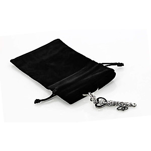 Beautiful sparkling key with hearts charm/key chain. Silver and black surrounded in crystals. Made of chrome coated solid metal that will not bend. Has a long-lasting shine.