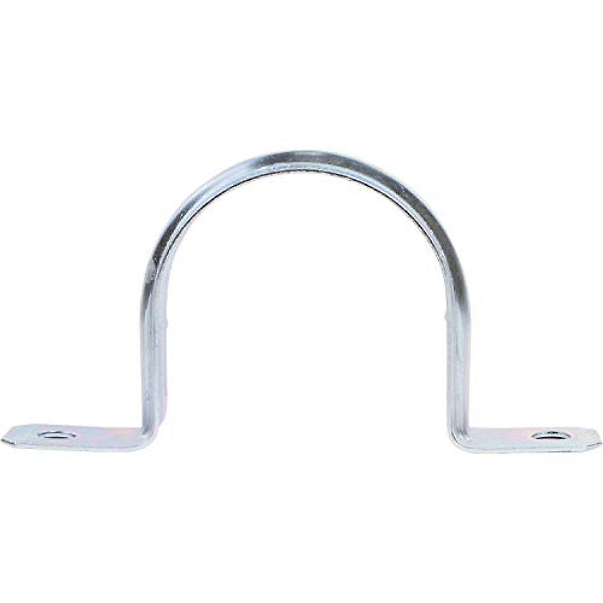 Morris Products Heavy Duty Rigid Pipe Strap – 2 Holes – 4 Inch - Secures Rigid, IMC Conduit - Zinc-Plated Steel - Reinforced Rib, Hole – Snap-On Installation – 1 Piece