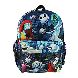 Nightmare Before Christmas Deluxe Oversize Print Large 16" Backpack with Laptop Compartment - A19607