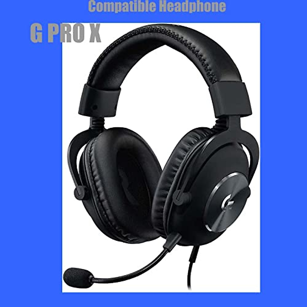 JULONGCR G PRO X Earpads Replacement Ear Pads Cushions Cups Muffs Accessories Compatible with Logitech G PRO/G PRO X Gaming Headset Parts. (Black)