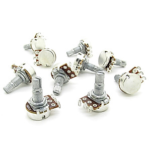 JIUWU A100k OHM Audio Pots Split Shaft Taper Guitar Potentiometer Replace for Electric Guitar Pack of 10