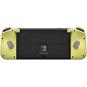 HORI Nintendo Switch Split Pad Compact (Light Gray & Yellow) - Ergonomic Controller for Handheld Mode - Officially Licensed by Nintendo