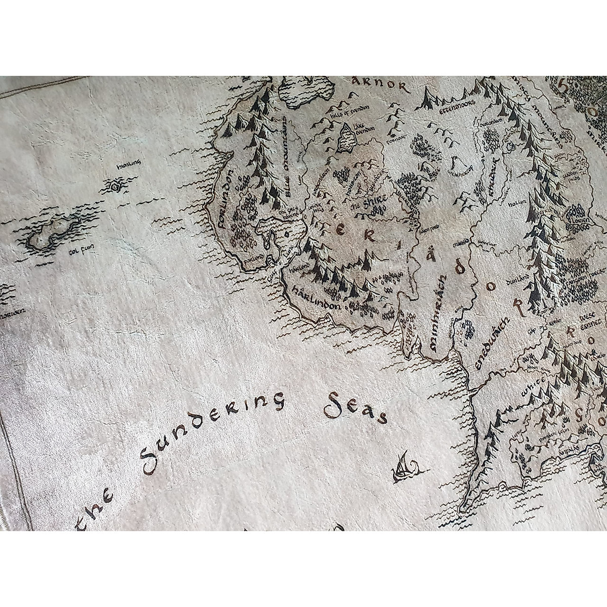 Middle Earth, Middle Earth Rug, Living Room Rug, Fan Map Rug (55”x78”)=140x200cm
