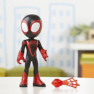 Spidey and His Amazing Friends Supersized Miles Morales: Spider-Man 9-inch Action Figure, Marvel Preschool Super Hero Toy, Kids Ages 3 and Up