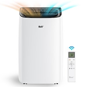 DuraComfort Cooling&Heating Portable Air Conditioners, 14000 BTU(ASHRAE) /10400 BTU (SACC), Dehumidifier, Fan, AC for Room, Up to 450 Sq.Ft