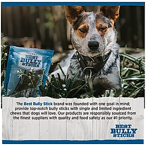 Best Bully Sticks Roll Ups - All-Natural, Easily digestible Dog Chew - Peanut Butter Flavor - Best Suited for Small Breeds (4 Inch, 5-Pack)