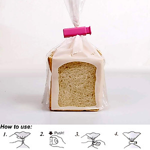 Bag Clips,16 PCS Reusable Bread Bag Clips for Food Storage,Easy Squeeze & Lock Fruit Fresh-Keeping Plastic Sealing Clips