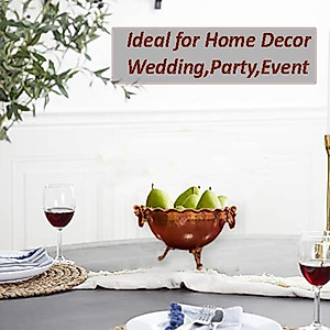 Angel's Peel Lounge Copper Bowl- 100% Pure Copper Your Kitchenware -Add Fruit or Treats for a Table Centerpiece- Ideal for Home Decor, Wedding, Party, Event (1.13 lb)