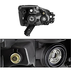 HDOZTOJI 2pcs Headlight Front Left Right Driver Passenger Side Clear Lens Housing Extended Headlights for Nissan for Armada 2005-2007 for Pathfinder Armada 2004 for Titan 2004-2015