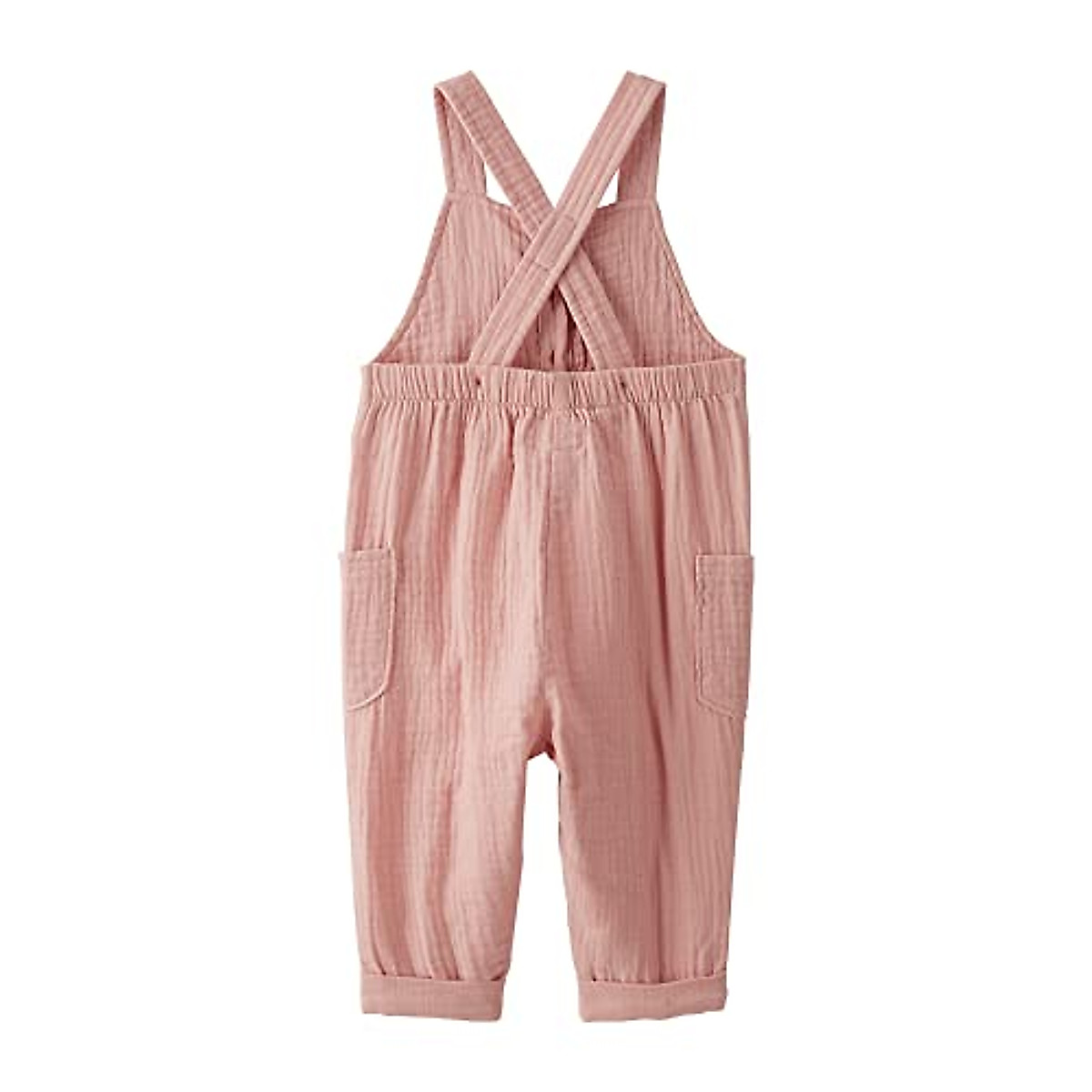 little planet by carter's unisex-baby Organic Cotton Gauze Overall Jumpsuit, Rose, 24 Months