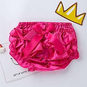 OIEU Infant Girls Bow Shorts Newborn Summer Bowknot Ruffle Solid Colour Bottoms Pants Cute Clothes