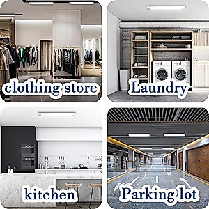 LED Ceiling Light Fixture 2FT, LED Shop Lights for Garage 4000K, IP66 Waterproof LED Garage Light,Ceiling and Under Cabinet Light, 30W 3300 LM Tube Light for Hallway Kitchen Workbench Office (2FT)