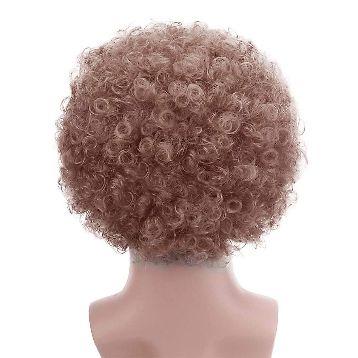 FREE BEAUTY Fluffy Afro Synthetic Clown Wig for Men Women Cosplay Anime Party Christmas Halloween Fancy Funny Wigs (Brown)