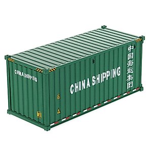 20' Dry Goods Sea Container China Shipping Green Transport Series 1/50 Model by Diecast Masters 91025 C