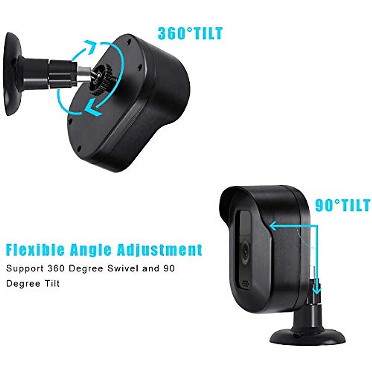 AOTNEX Blink XT2/XT Camera Wall Mount Bracket,3 Pack Full Weather Proof Housing/Mount with Blink Sync Module Outlet Mount for Blink Outdoor Indoor Cameras Security System (3 Pack, Black)