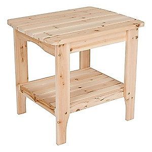 Shine Company 4103N Long Island Rectangular Patio Side Table – Natural