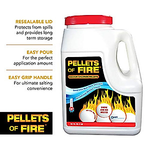 Pellets of Fire CP9 Snow & Ice Melter Calcium Chloride Pellets 9-Pound Jug