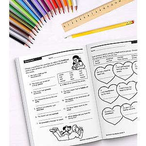 Spectrum Grade 4 Vocabulary Workbook, 4th Grade Vocabulary Covering Word Relationships, Sensory Language, Roots and Affixes, and Reading Comprehension Context Clues, Classroom or Homeschool Curriculum