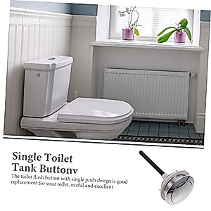 DOITOOL Toilet Button Old Fashioned Kit Water Tank Push Button Toilet Water Valve Button Single Toilet Water Tank Button Single Toilet Button Single Push Button Silver To Pump Water Abs
