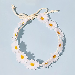 XINGZI 3PCS Fashion Daisy Flower Headband Boho Floral Crown Wreath Headpiece Hair Band Tool Tie Wrap Wreathâ€‹ For Wedding Festival Beach Scenery Festivals Girls Lady's Seaside Holiday
