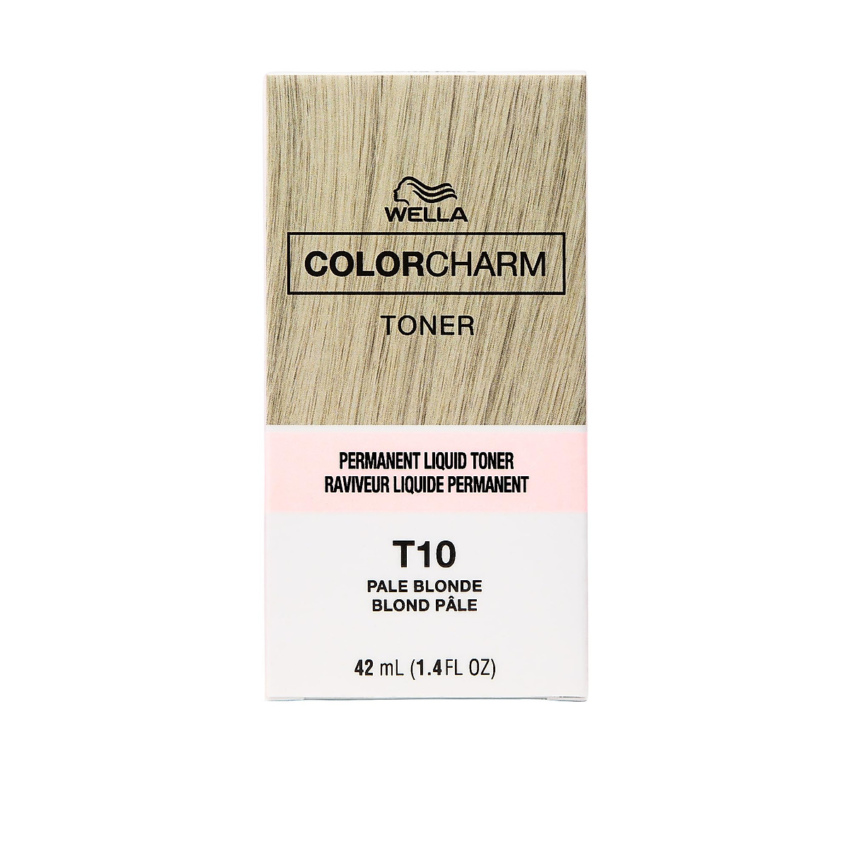 COLORCHARM Permanent Liquid Toners| Neutralize Brass| Free of Parabens| Vegan| T10| Pale Blonde| 1.4 Fl Oz