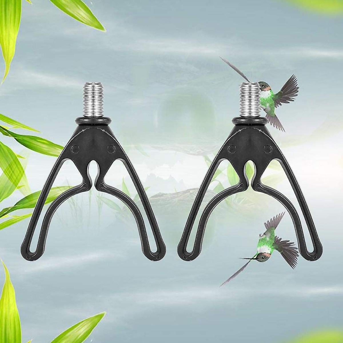 Fishing Rod,2pcs Black Fishing Rod Rest Holder U-Shape Grips Rest Head Tackle Tools for Carp Fishing