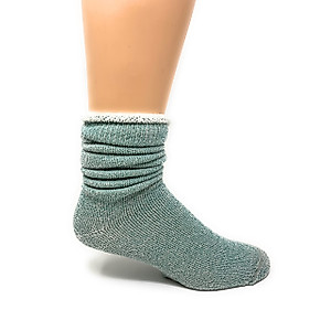 WARRIOR ALPACA SOCKS - Koze Kick Back Terry Lined Pure Alpaca Wool Socks For Men and Women (Large, Pine Green)