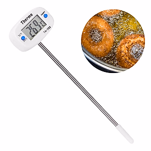 2Pcs Food Cooking Thermometer TA288 Long Probe Digital Meat Temperature Measuring Device for Kitchen BBQ and Grill, -50-300℃