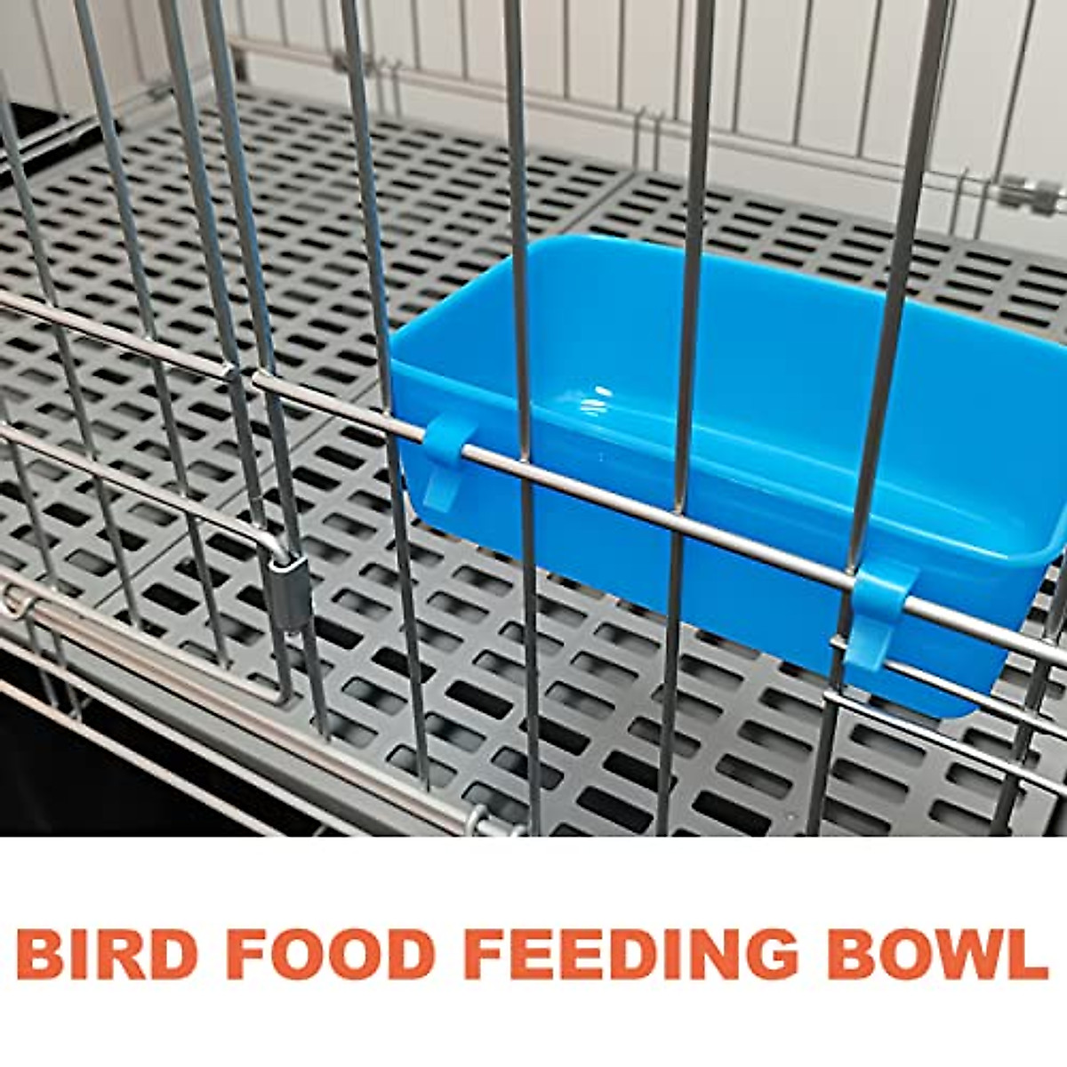 POPETPOP 3pcs Bird Feeding Dish Cups Parrot Food Feeder Bowl Water Feeding Plate Bird Cage Accessories for Parakeet African Greys Conure Cockatiels Lovebird Budgie Chinchi